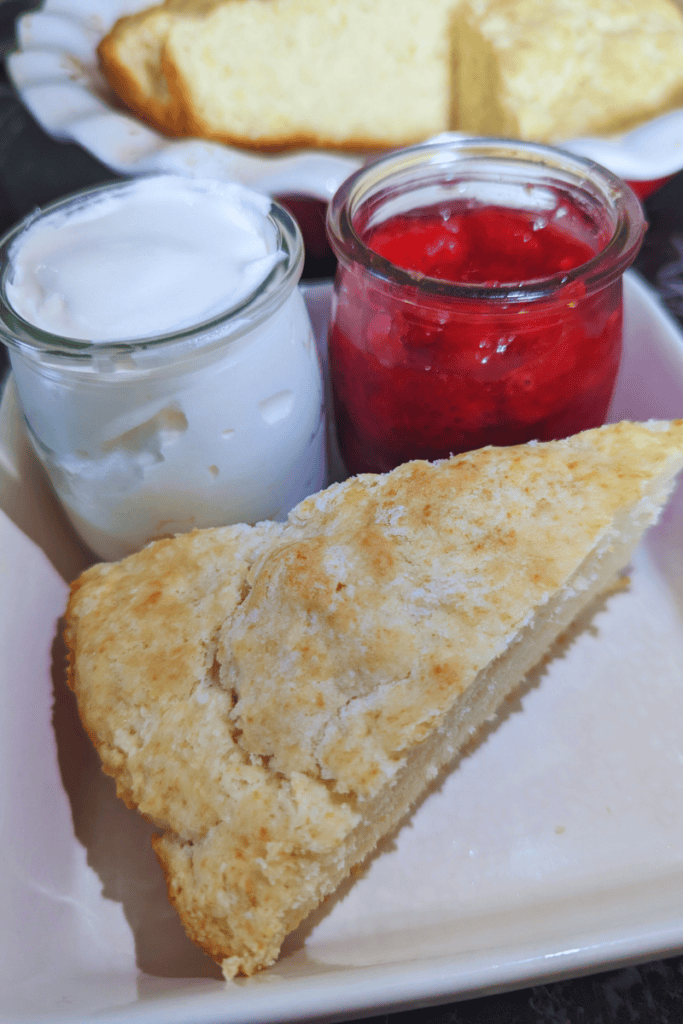 Easy Basic Scone With Strawberry Sauce and Whipped Cream - A Cents For ...