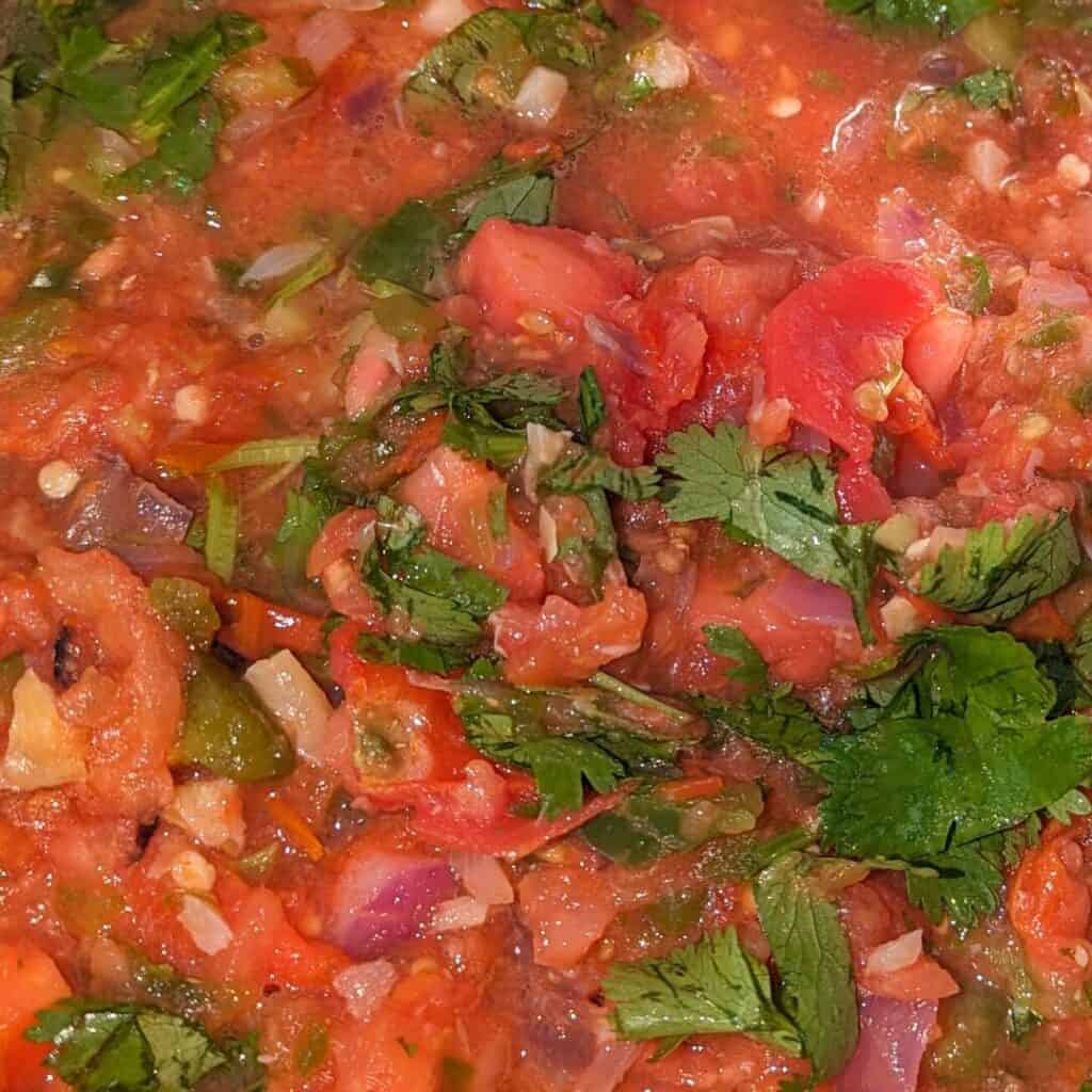 Spicy Oven Roasted Tomato Salsa With Cilantro - A Cents For Cookery